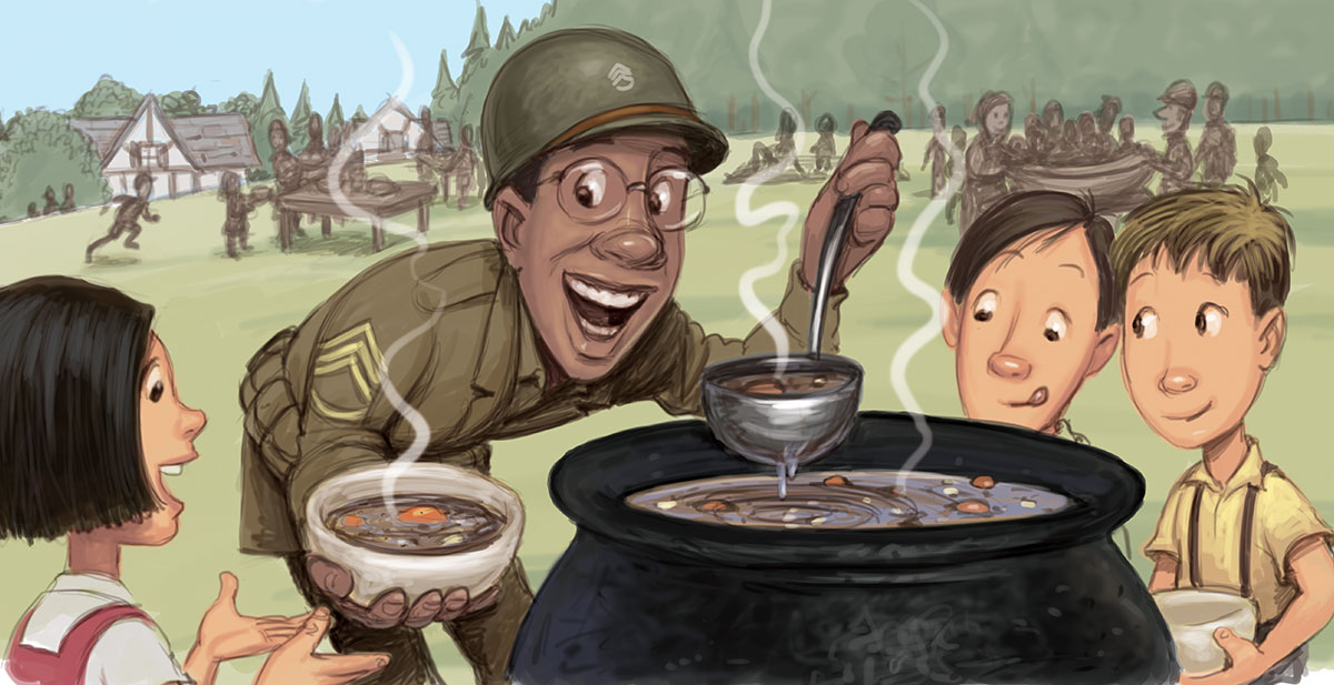 What is the conflict of stone soup?