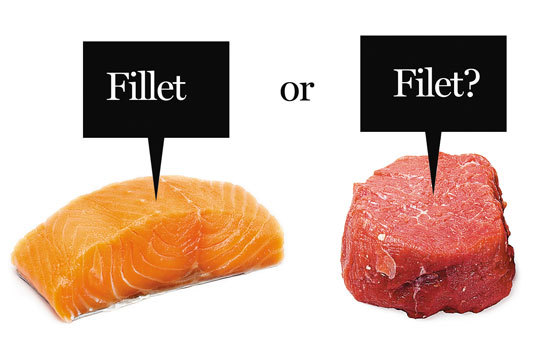 What is the difference between a filet and a fillet?