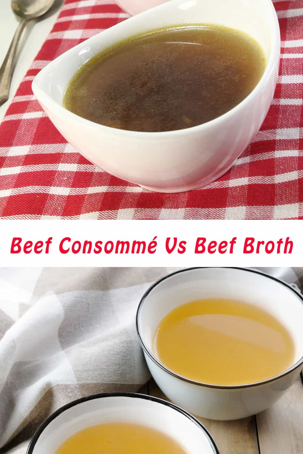 What is the difference between beef broth and consommé?