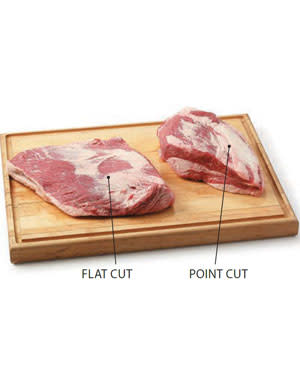 What is the difference between brisket point and flat cut?