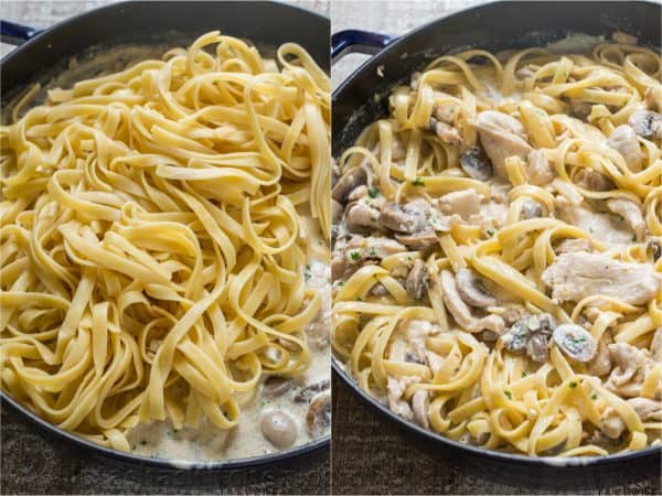 What is the difference between chicken Alfredo and chicken fettuccine?