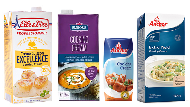 What is the difference between cream and cooking cream?