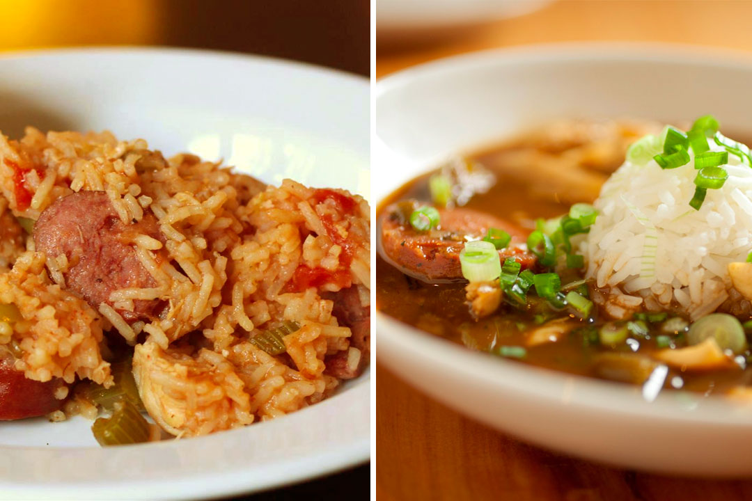 What is the difference between gumbo and Jambalaya?