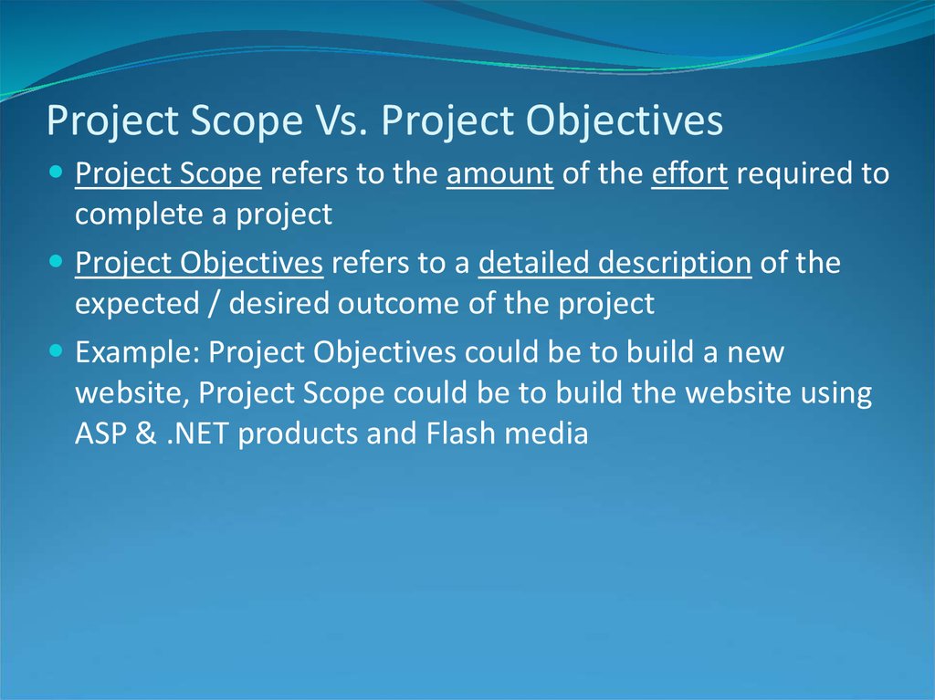 What is the difference between scope and aim?