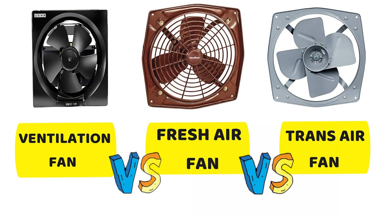 What is the difference between ventilation fan and exhaust fan?