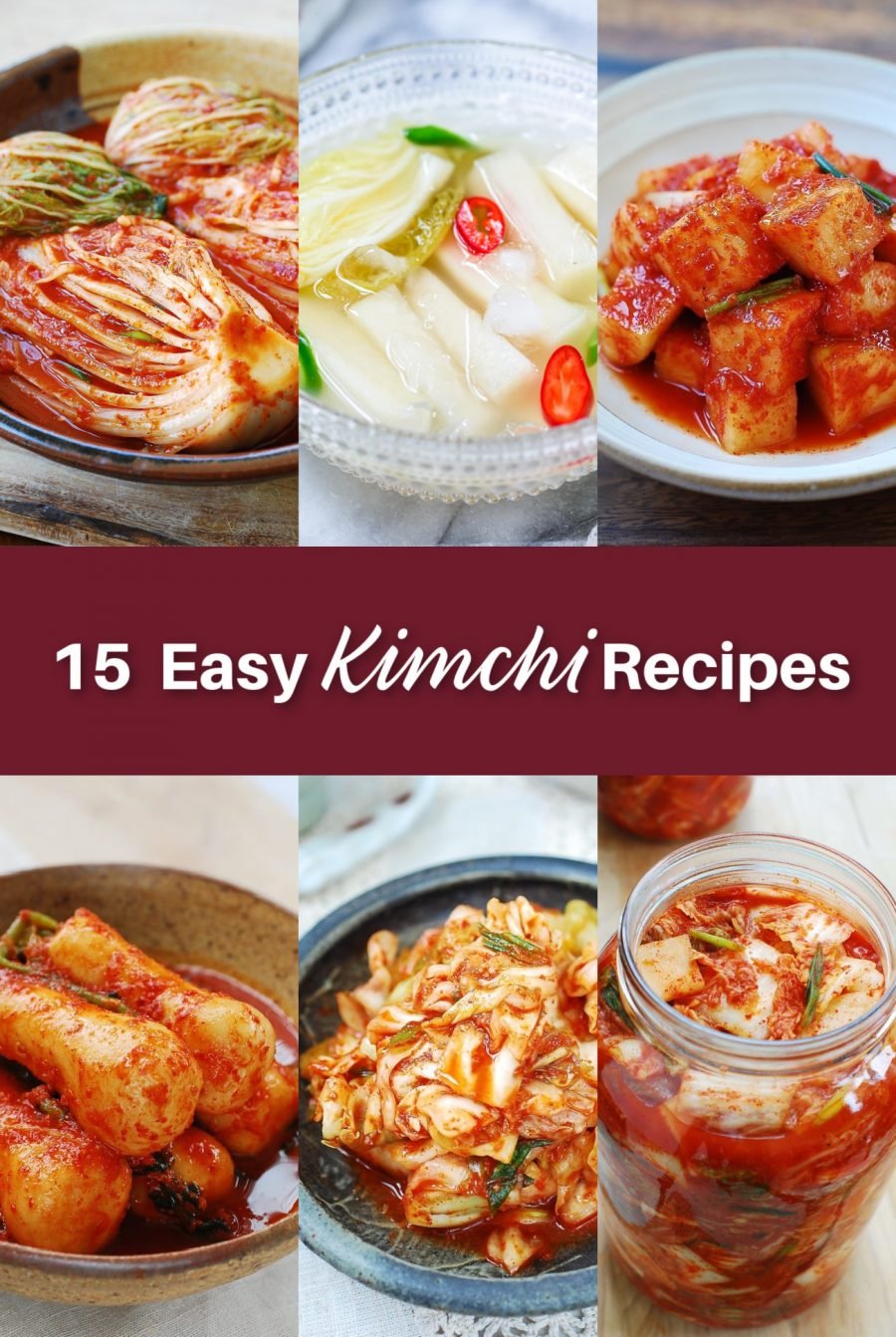 What is the different types of kimchi?