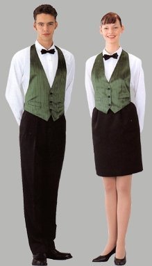 What is the dress code for waiters and waitresses?
