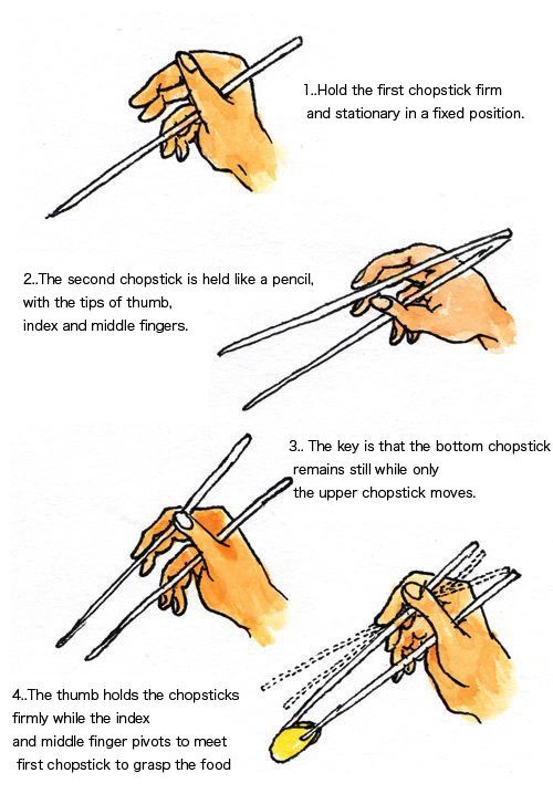 What is the easiest thing to eat with chopsticks?