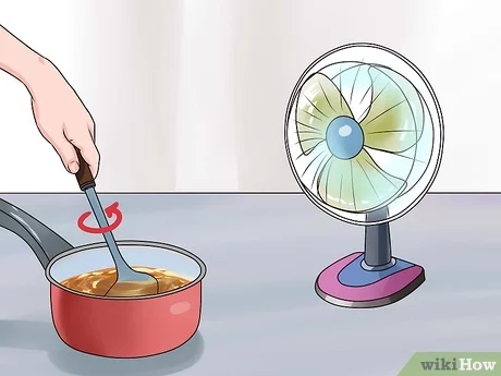 What is the fastest way to cool down hot food?