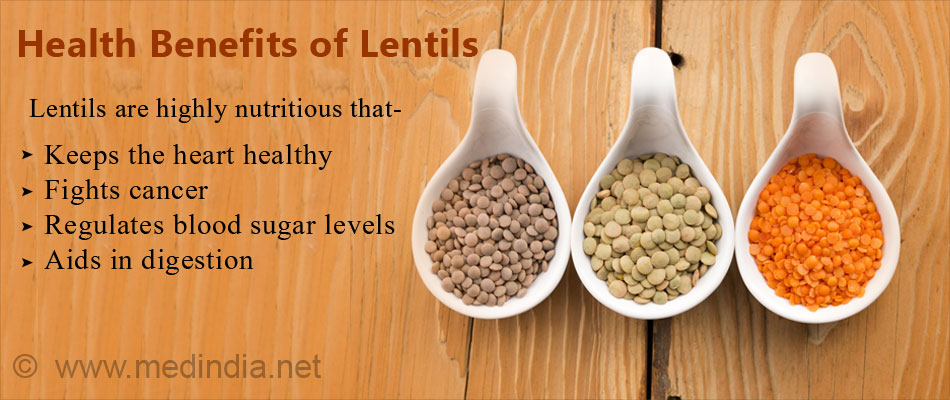 What is the health benefit of lentils?