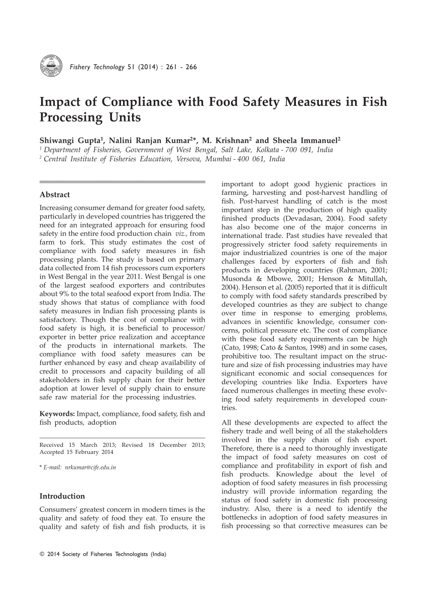 What is the importance of ensuring the quality and safety of fish and fish products?