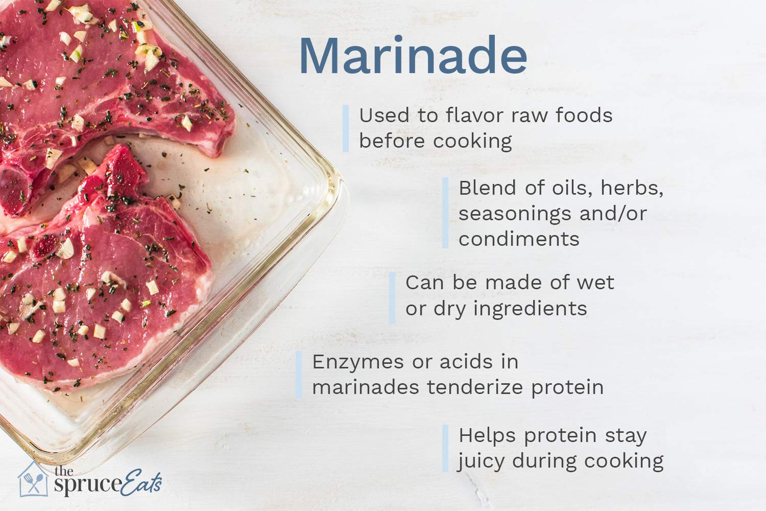 What is the importance of marinating meat before cooking?