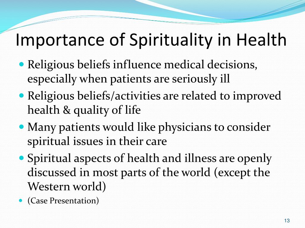 What is the importance spiritual health?