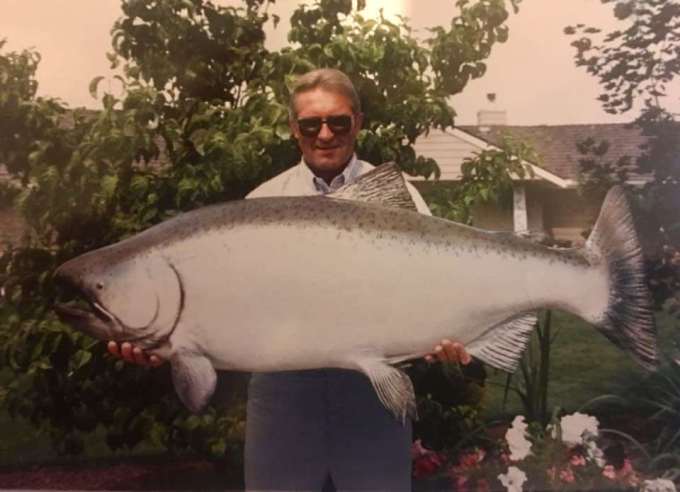 What is the largest salmon on record?