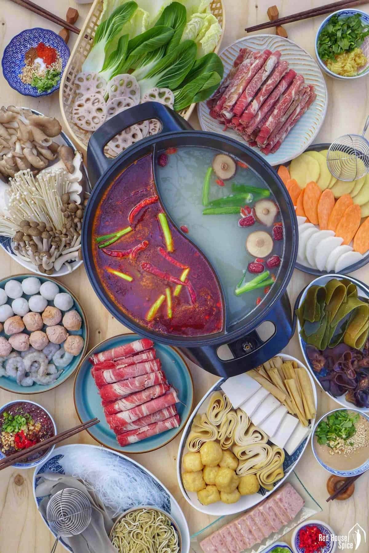 What is the liquid in hot pot?