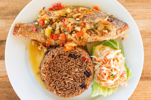 What is the main food in Turks and Caicos?