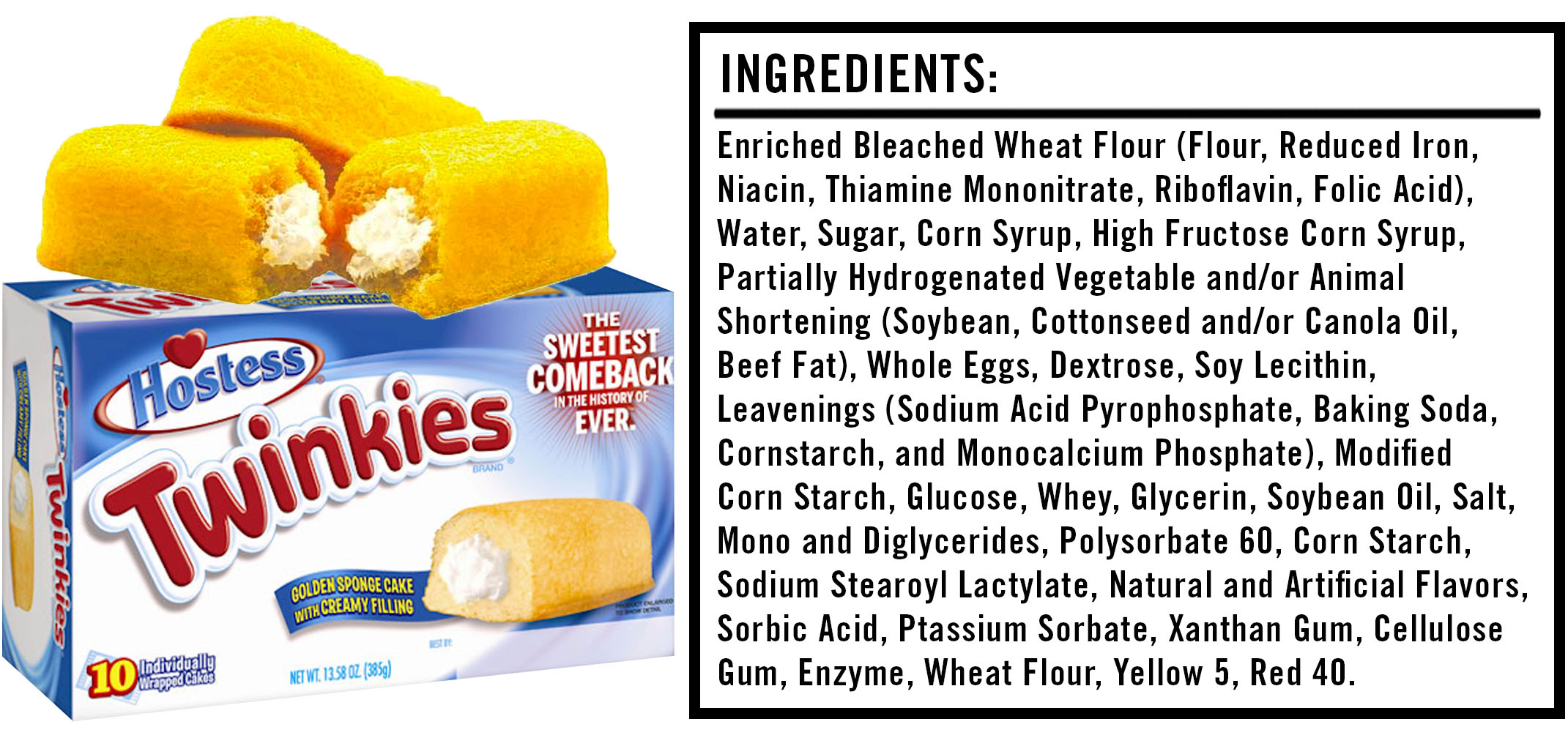 What is the main ingredient in a Twinkie?