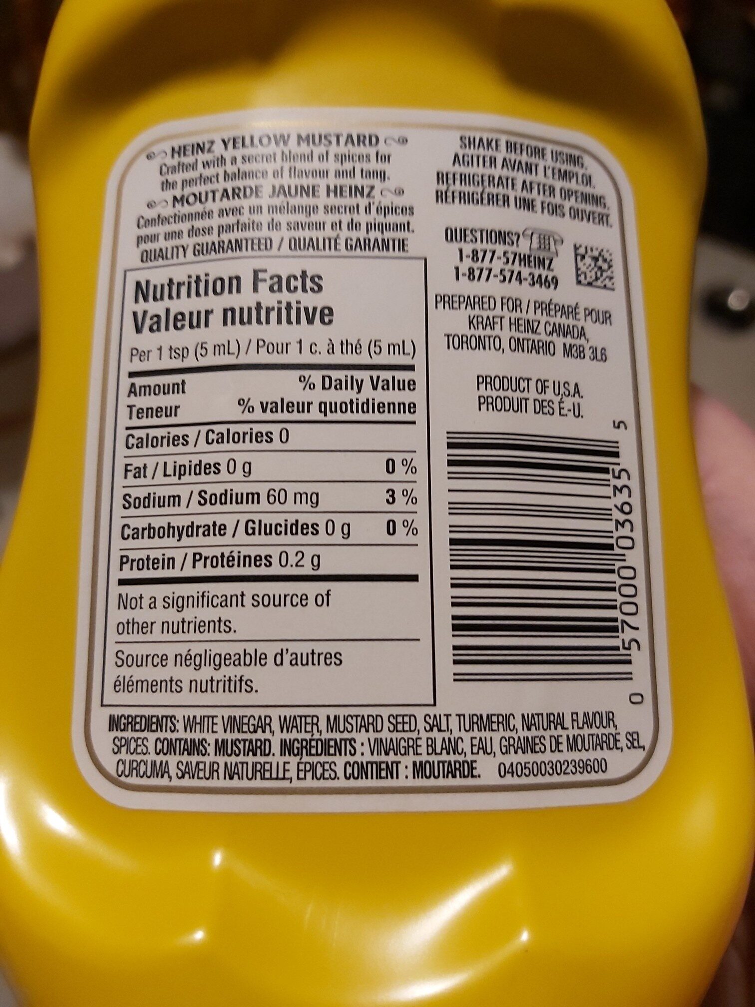What is the main ingredient in mustard?