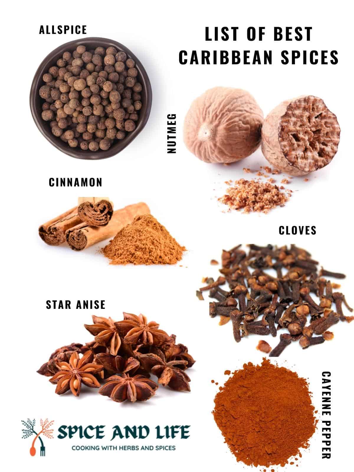 What is the main spice in Caribbean food?