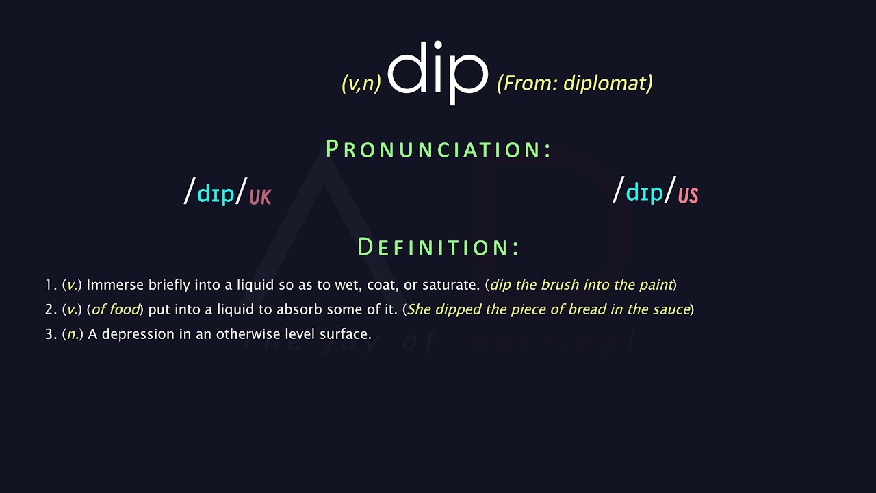 What is the meaning of dip dip?