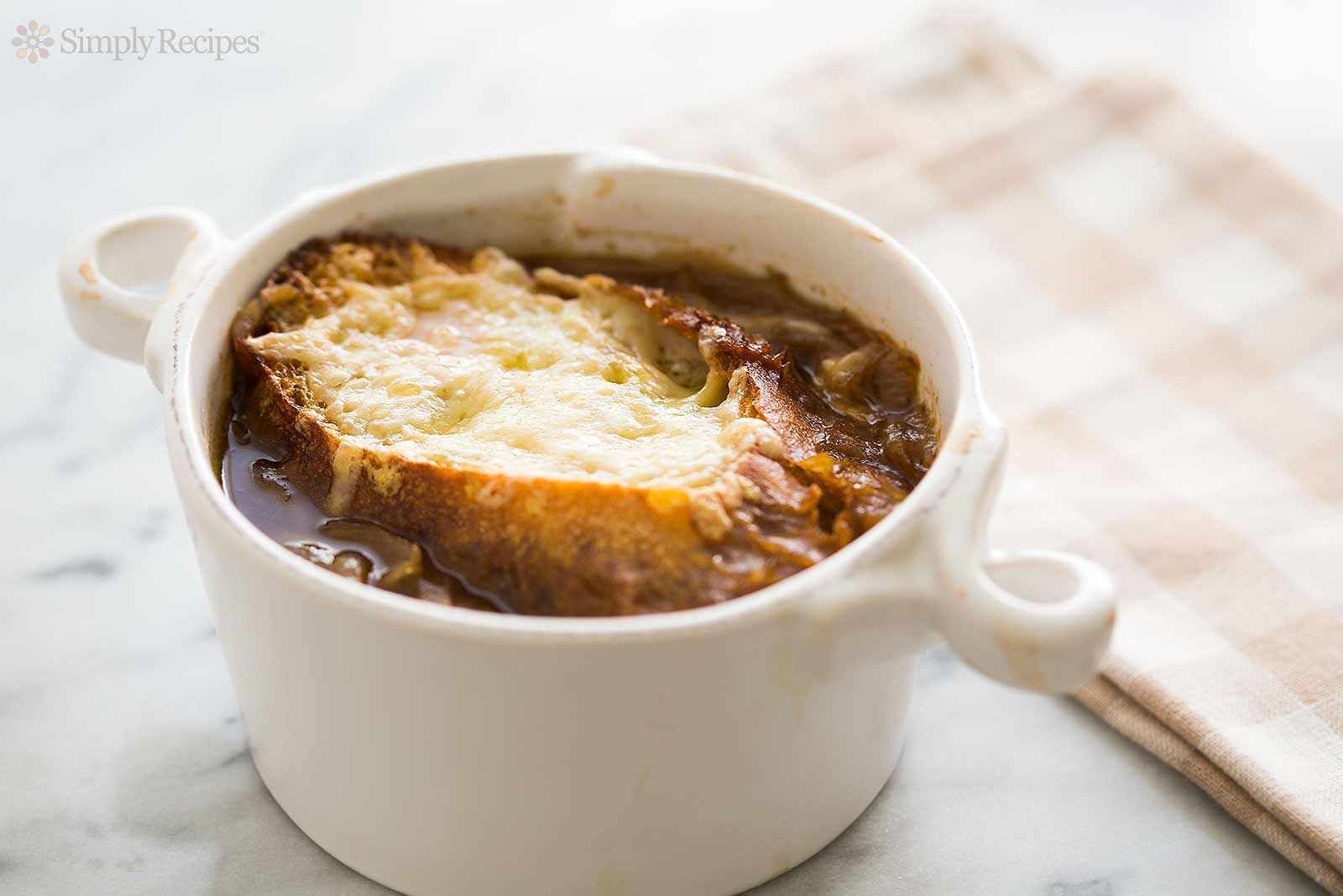 What is the meaning of French onion soup?