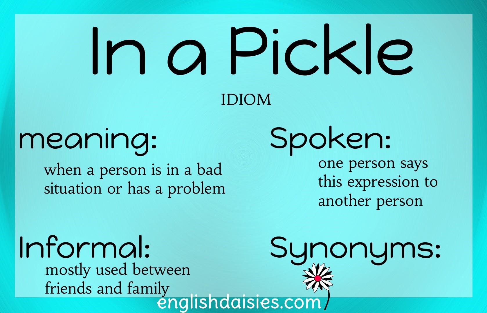 What is the meaning of in a pickle?