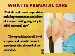 What is the meaning of prenatal care?