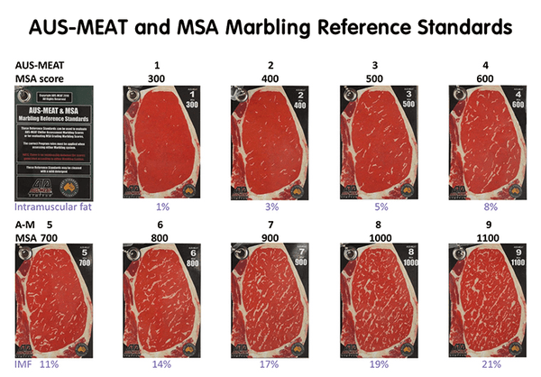 What is the meat grading system used in Australia?
