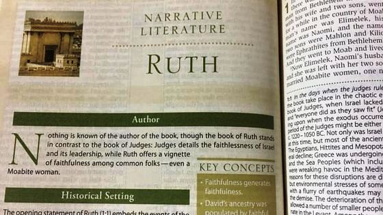 What is the message in the Book of Ruth?