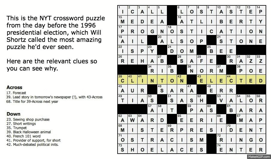 What is the most famous crossword puzzle?