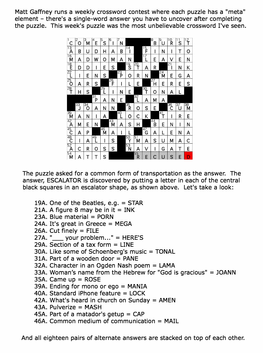 What is the most used word in crossword puzzles?
