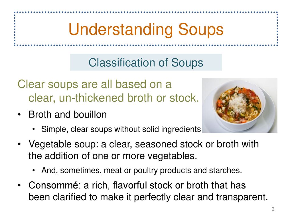 What is the name of a clear soup that has been clarified?
