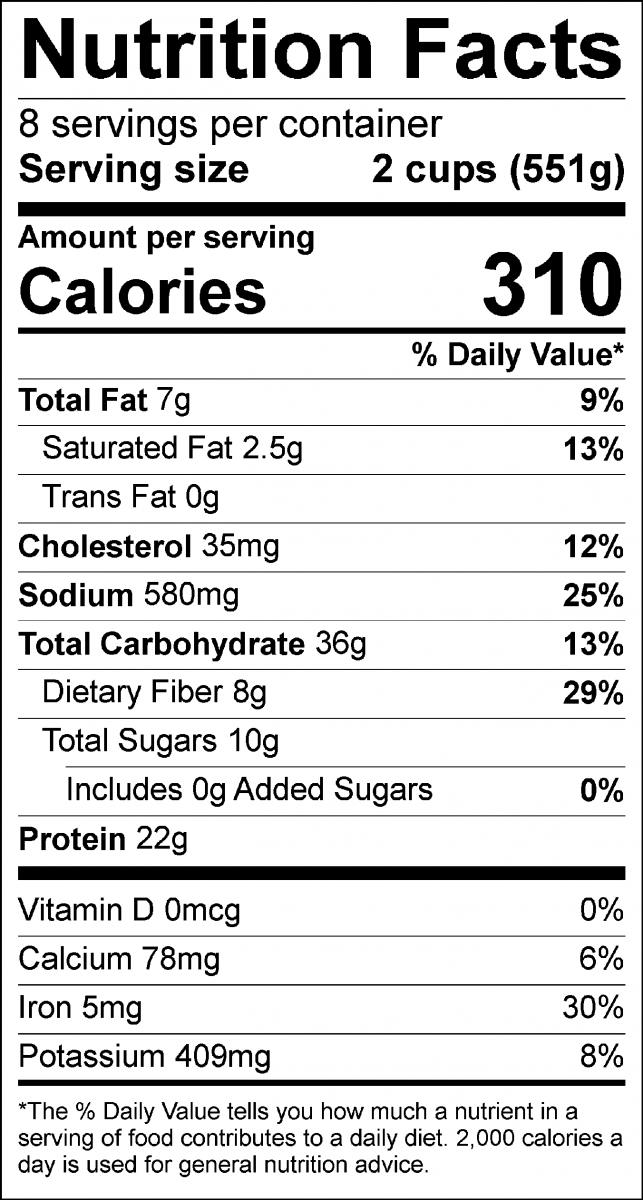 What is the nutritional value of taco soup?