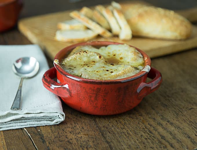 What is the origin of the onion soup?