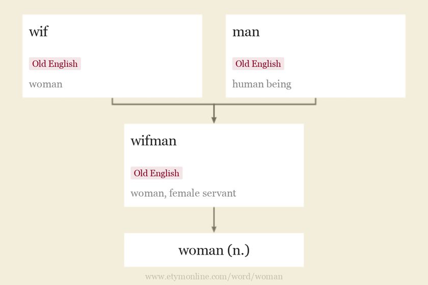 What is the origin of the word “woman”?