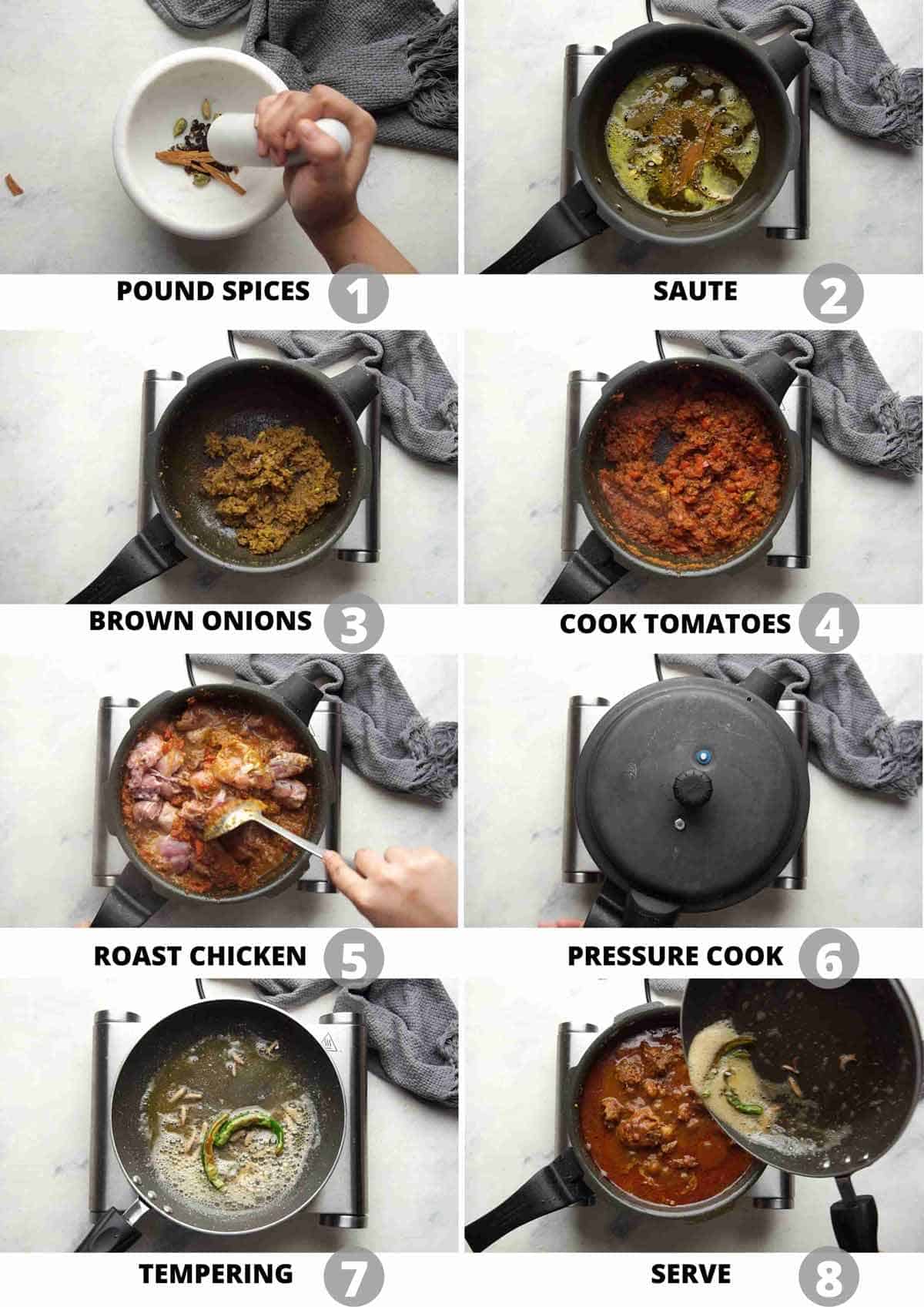 What is the process of making curry?