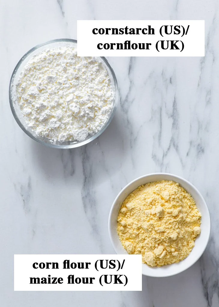 What is the ratio between flour and cornstarch?