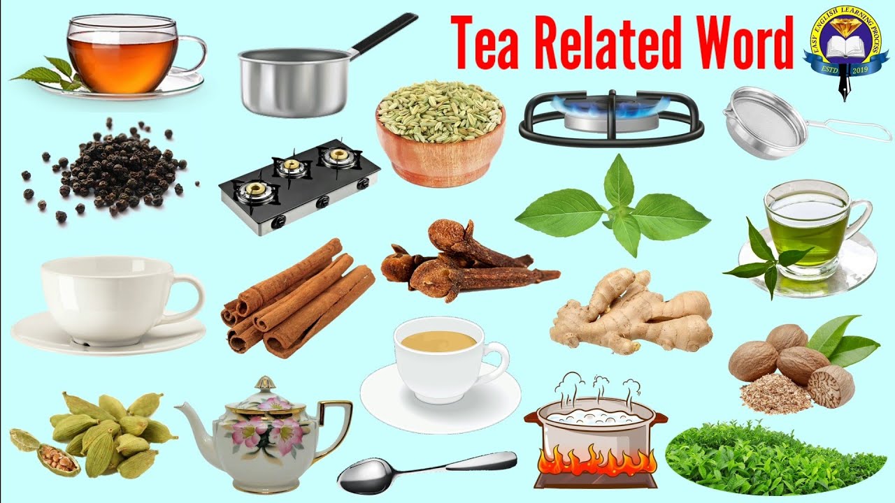 What is the related word of tea?