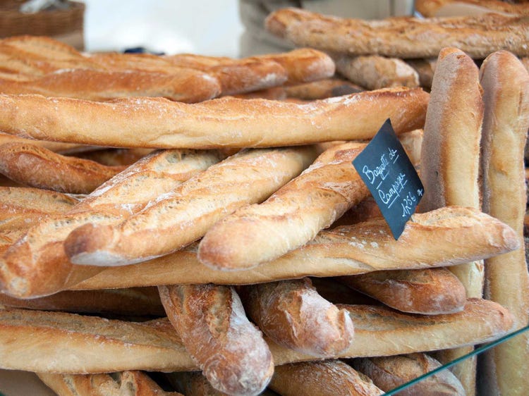 What is the staple food in France?