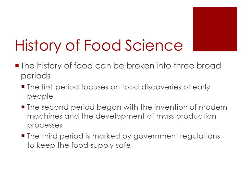 What is the study of the history of food?