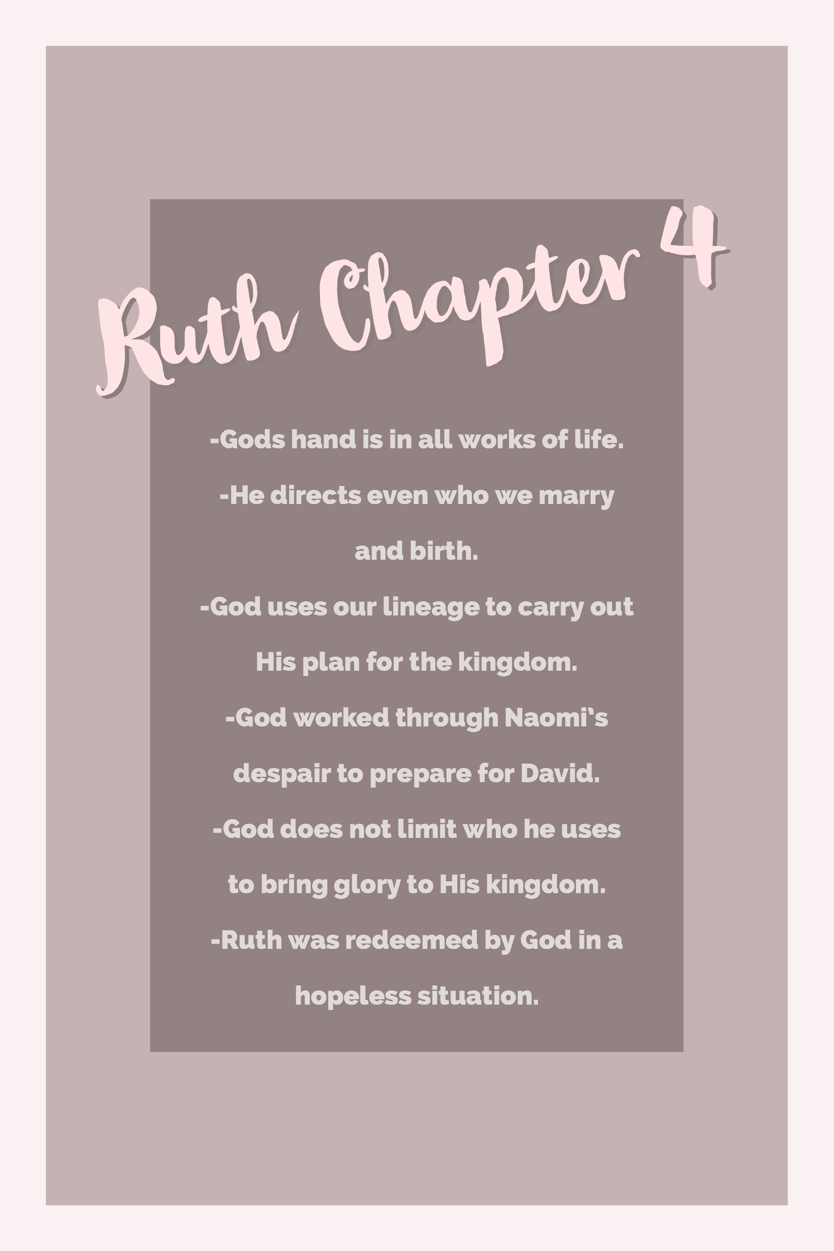 What is the summary of Ruth Chapter 4?