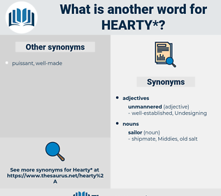 What is the synonym of hearty?