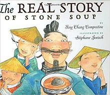 What is the theme of the real story of stone soup?