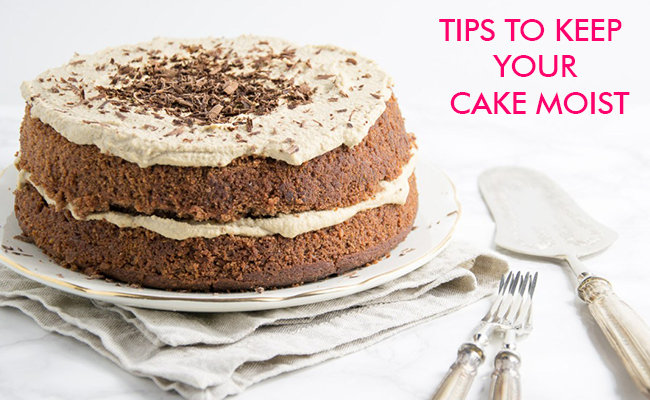 What is the trick to making cake moist?
