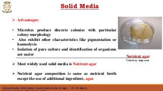 What is the use of solid media?