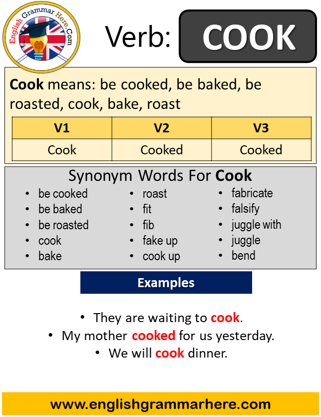 What is the verb of the word cook?