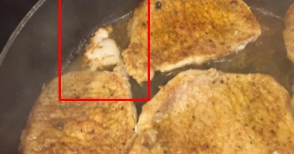 What is the white stuff coming out of my pork chop?