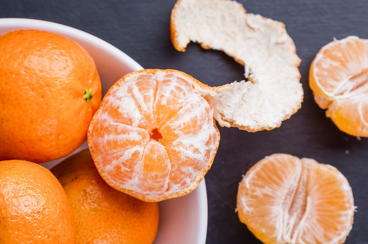 What is the white stuff inside an orange peel?