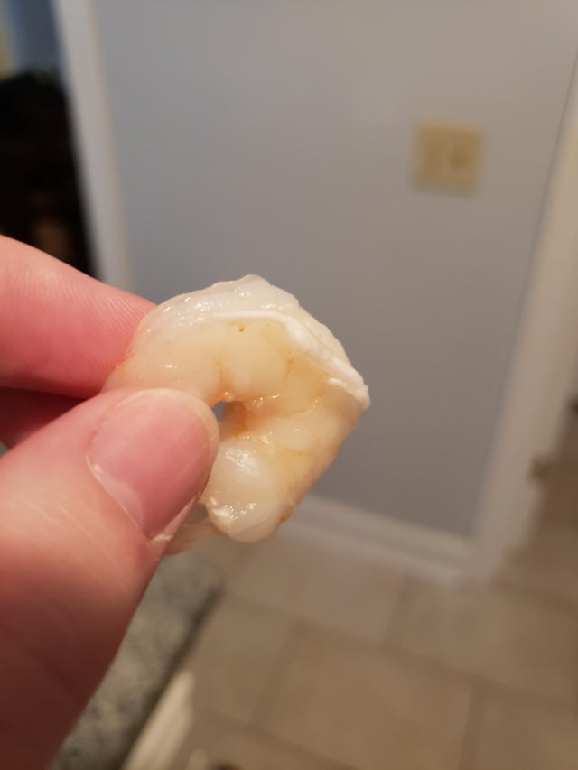 What is the white stuff on cooked shrimp?