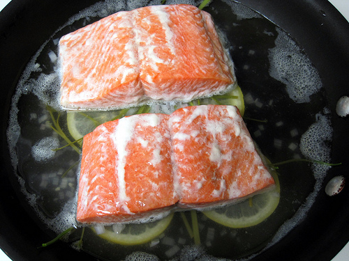 What is the white stuff on my cooked fish?